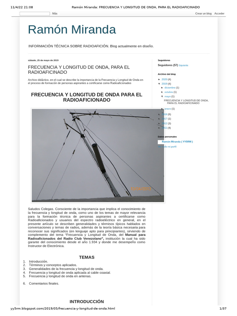 Frecuencia y Longitud de Onda | PDF | Hertz | Antena (Radio)