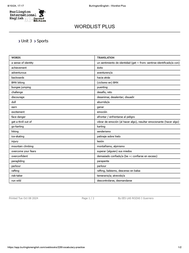 UNIT 3 | PDF | Recreación al aire libre | Viaje de aventura