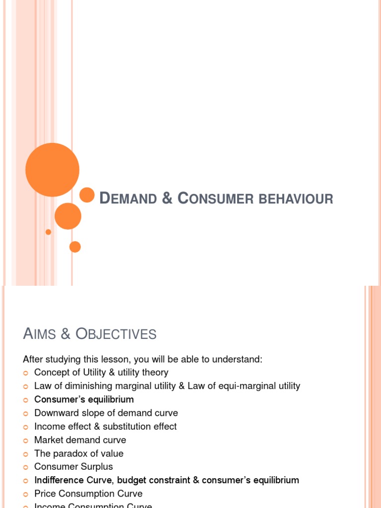 Demand & Consumer Behaviour - ppt3 | PDF | Demand Curve | Demand