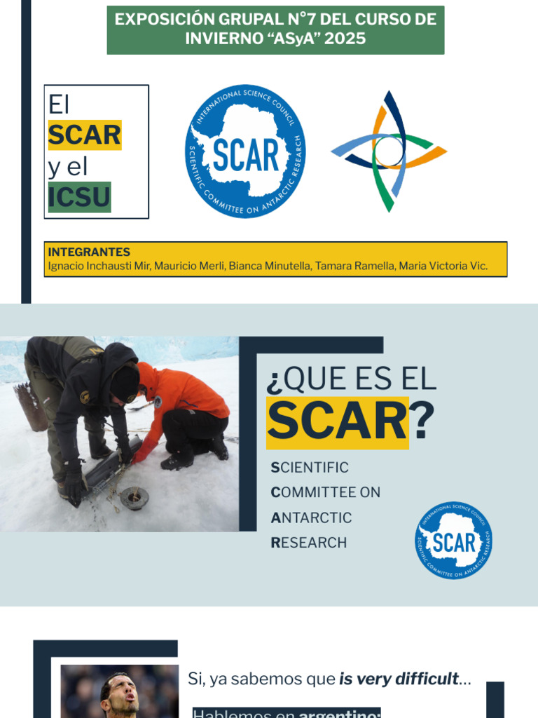 Presentacion SCAR | PDF | Antártida | Cambio climático