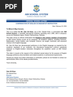 Medium of Instruction Confirmation Letter | PDF