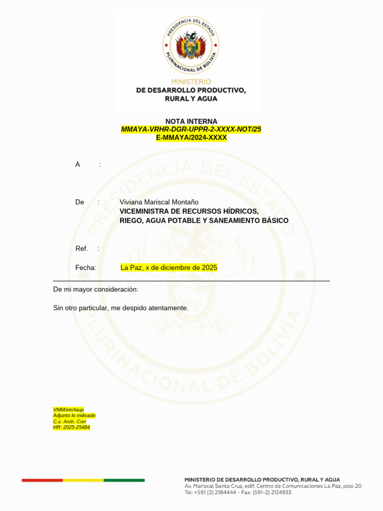 Modelo de Nota Interna Para Despacho de Ministro | PDF