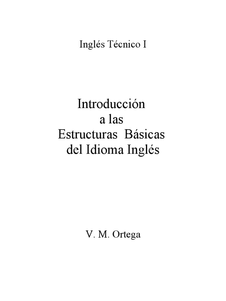 Estructuras Básicas del Inglés | PDF