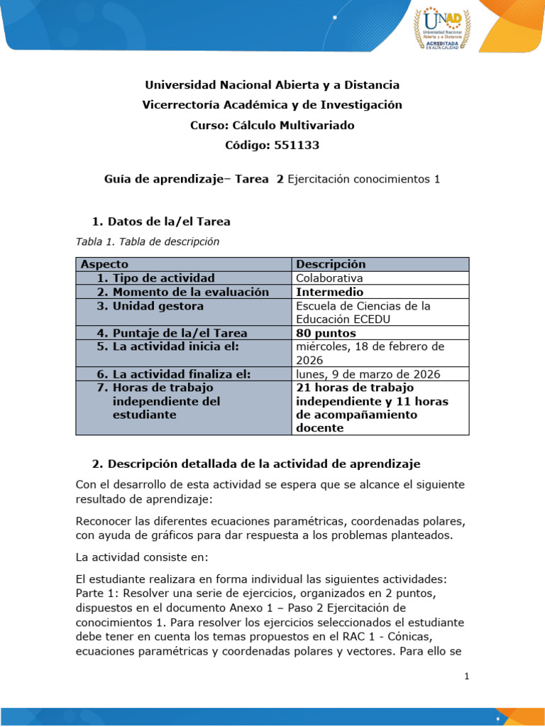 Guía de aprendizaje - Tarea 2 - Ejercitación conocimientos 1 | PDF ...