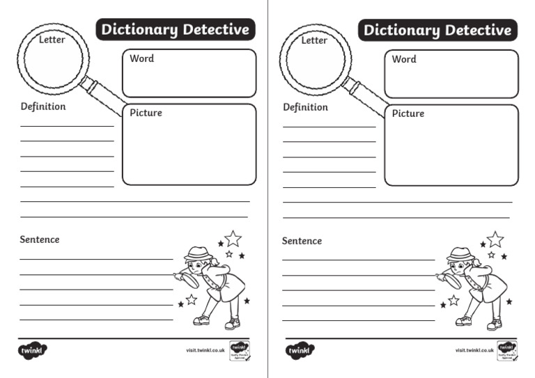 T L 2331 Dictionary Detective Worksheet Ver 1 | PDF