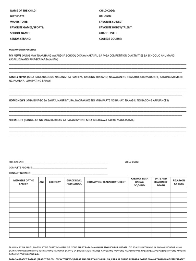 Asu Form | PDF