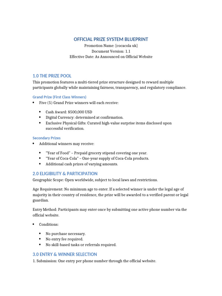 Official Prize System Blueprint | PDF | Cryptocurrency