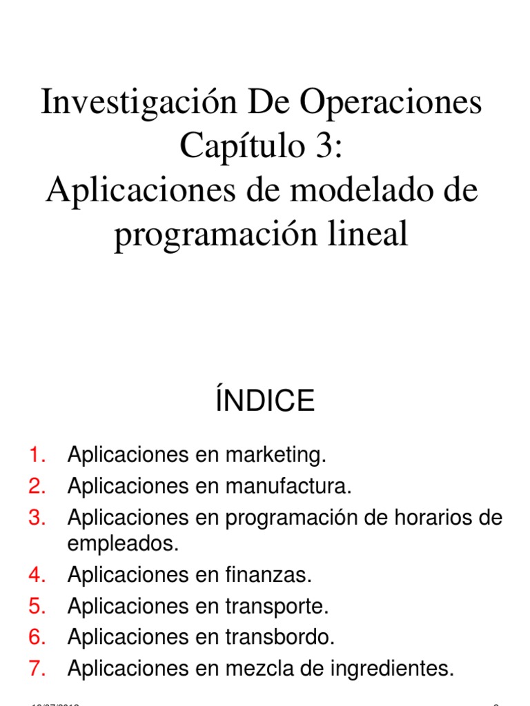 3 Aplicaciones de Modelado de Programacion Lineal | PDF | Inventario | Gasolina
