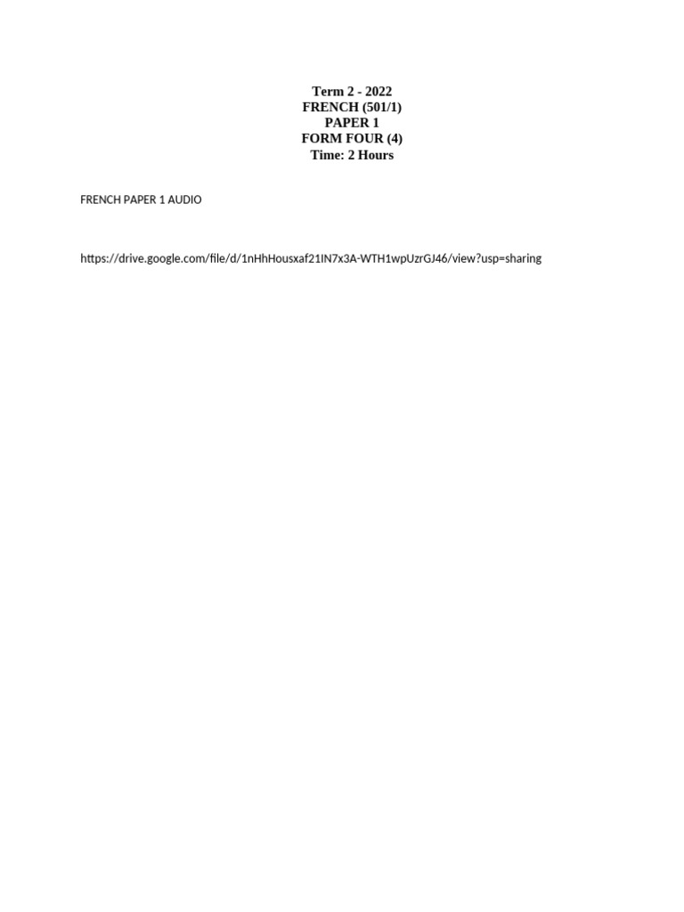 French Audio | PDF