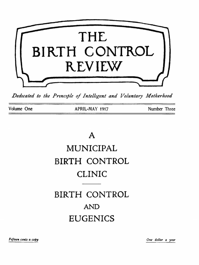 Margaret Sanger's Birth Control Review Apr-May 1917 | PDF