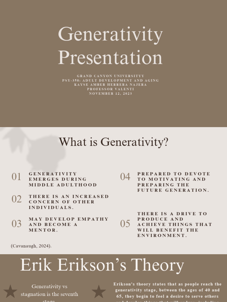 Benchmark - Generativity Presentation | PDF | Psychology | Behavioural ...