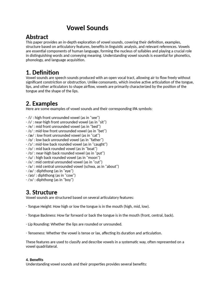 Vowel Sounds | PDF | Vowel | Phonetics