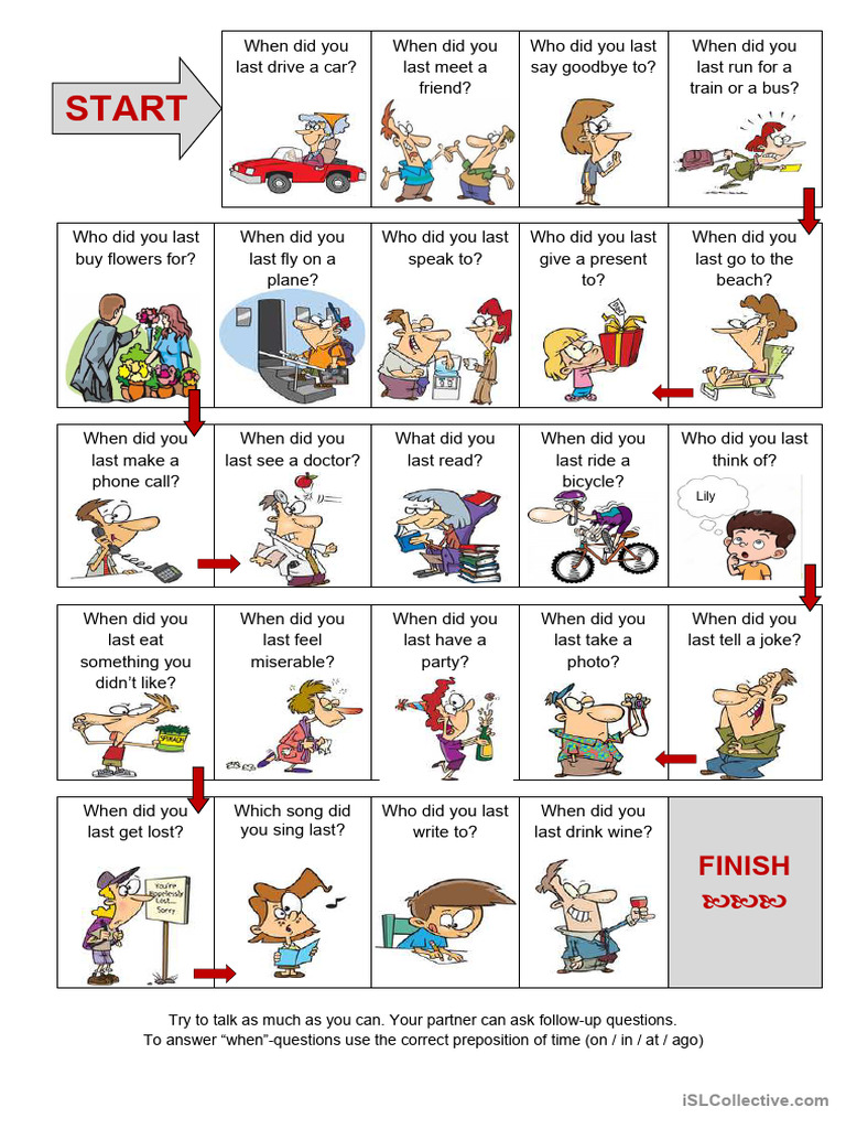 Boardgame - Practice Past Simple With Irregular Verbs | PDF