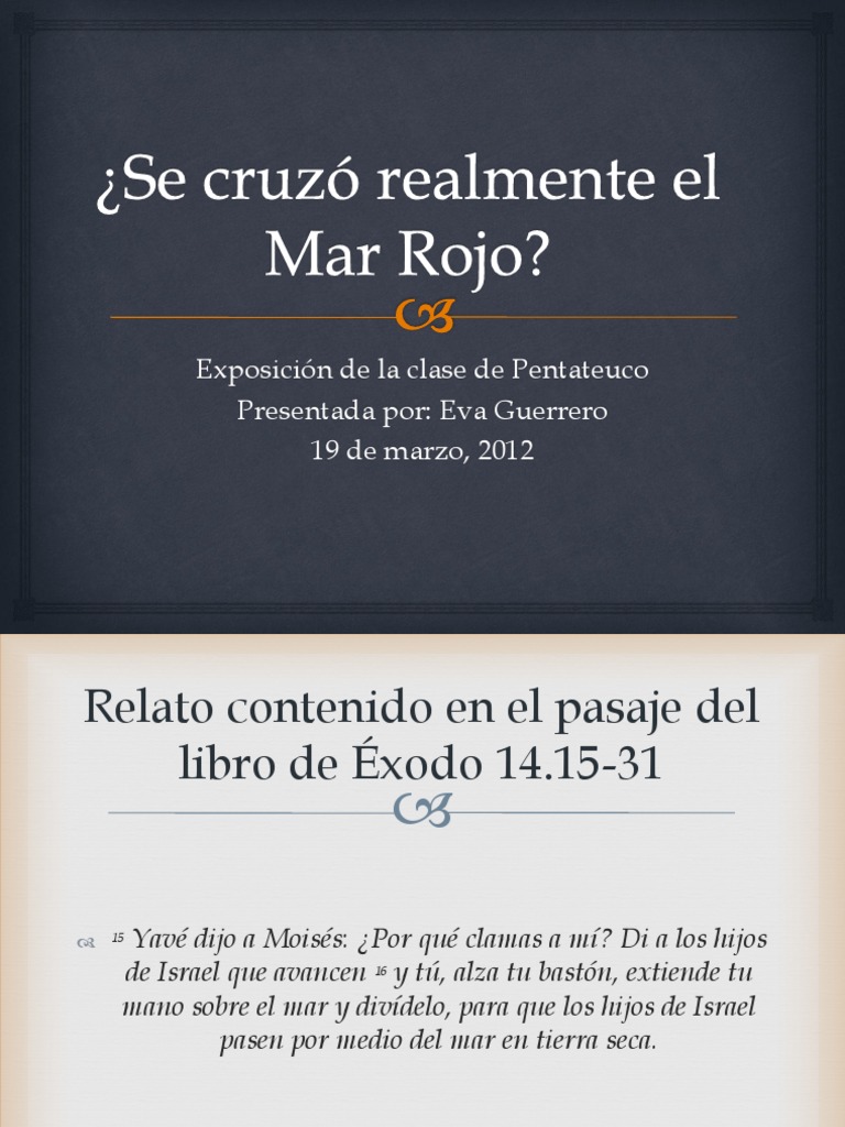El Cruce Del Mar Rojo | PDF | Moisés | Libro del éxodo