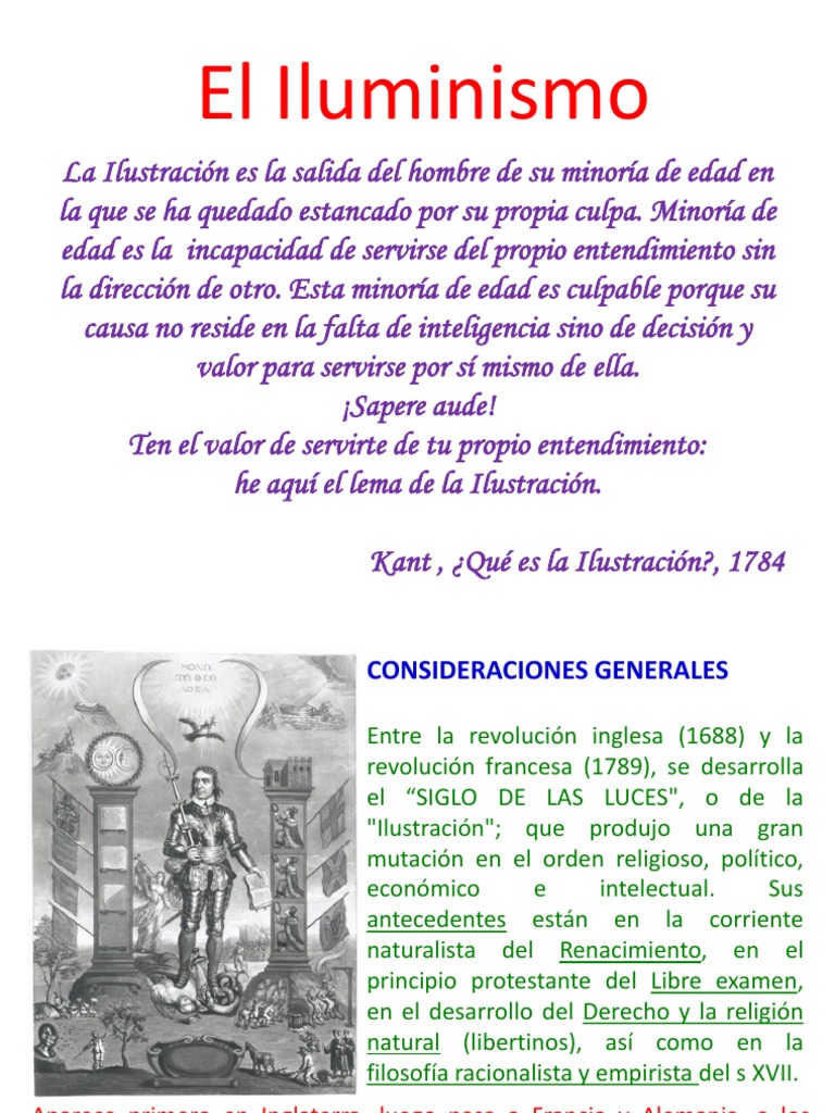 1. El Iluminismo | Ilustración | Racionalismo