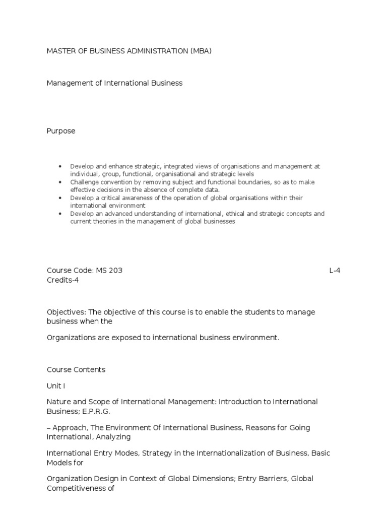 Course Plan | PDF | Business