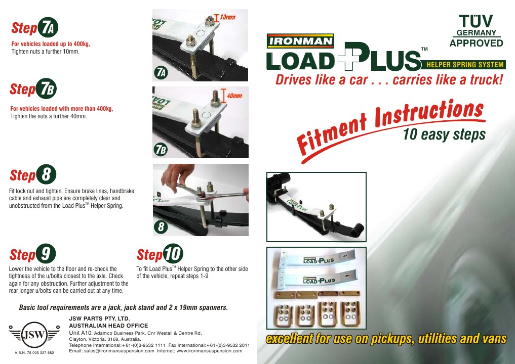 Load Plus Helper Spring Installation Guide | PDF | Nut (Hardware) | Screw