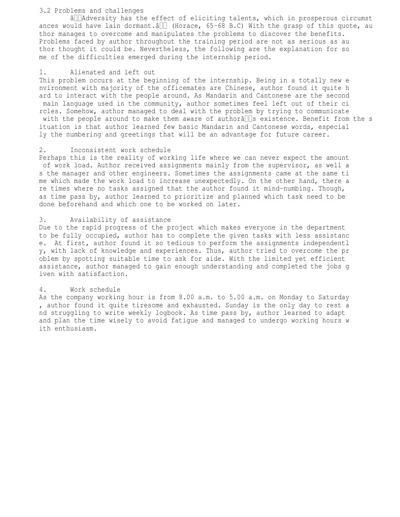 Internship Challenges and Solutions | PDF | Behavioural Sciences ...
