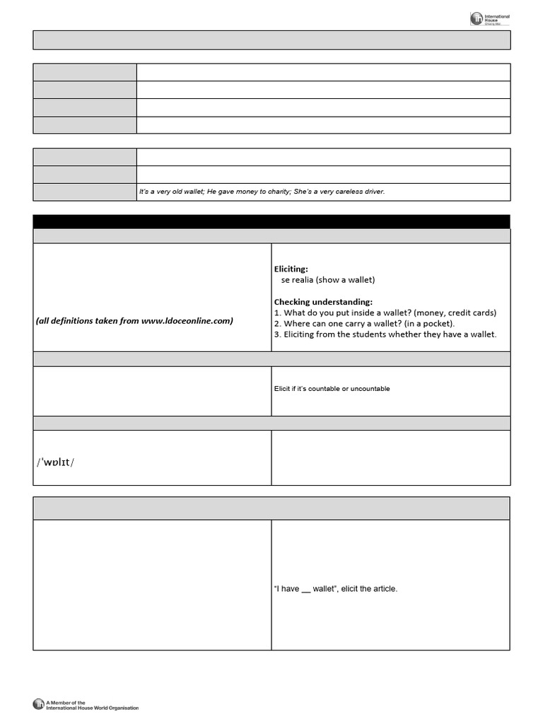 Lexis Analysis Sheet - Sample | PDF | Lexicon | Stress (Linguistics)