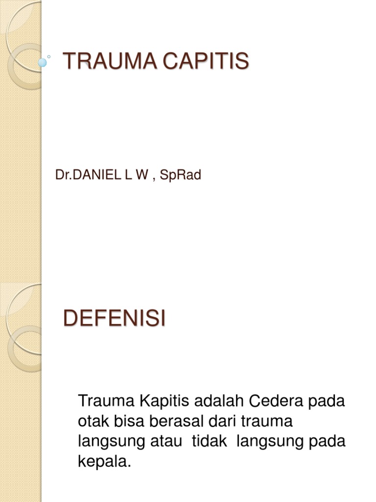 Trauma Capitis | PDF