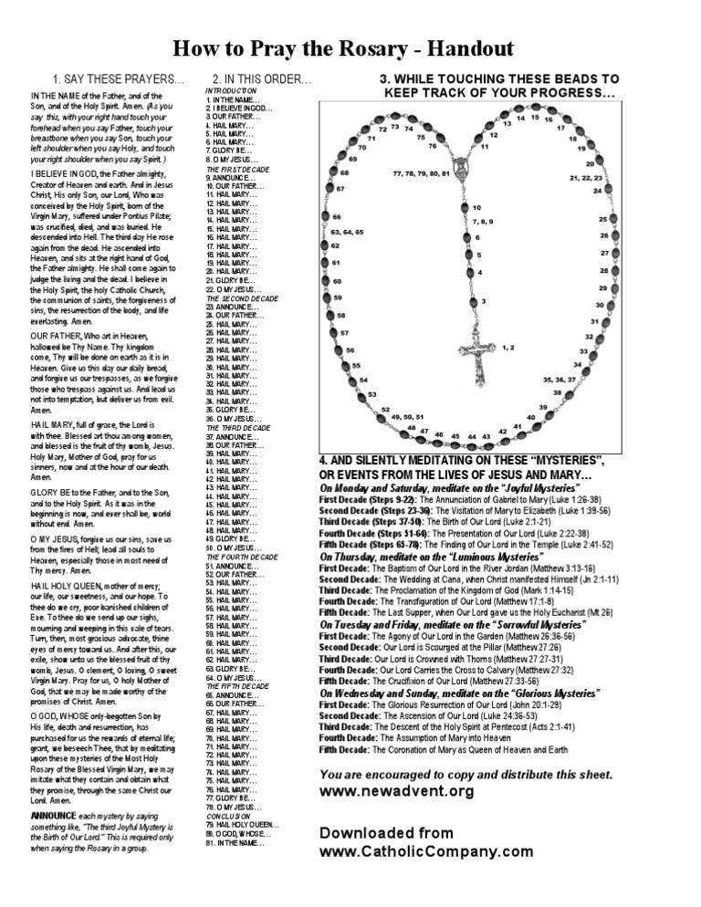 How to Say the Rosary | Rosary | Jesus | Free 30-day Trial | Scribd