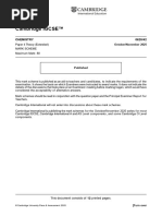 Cambridge IGCSE™: Chemistry 0620/41 | PDF | Chemical Equilibrium ...