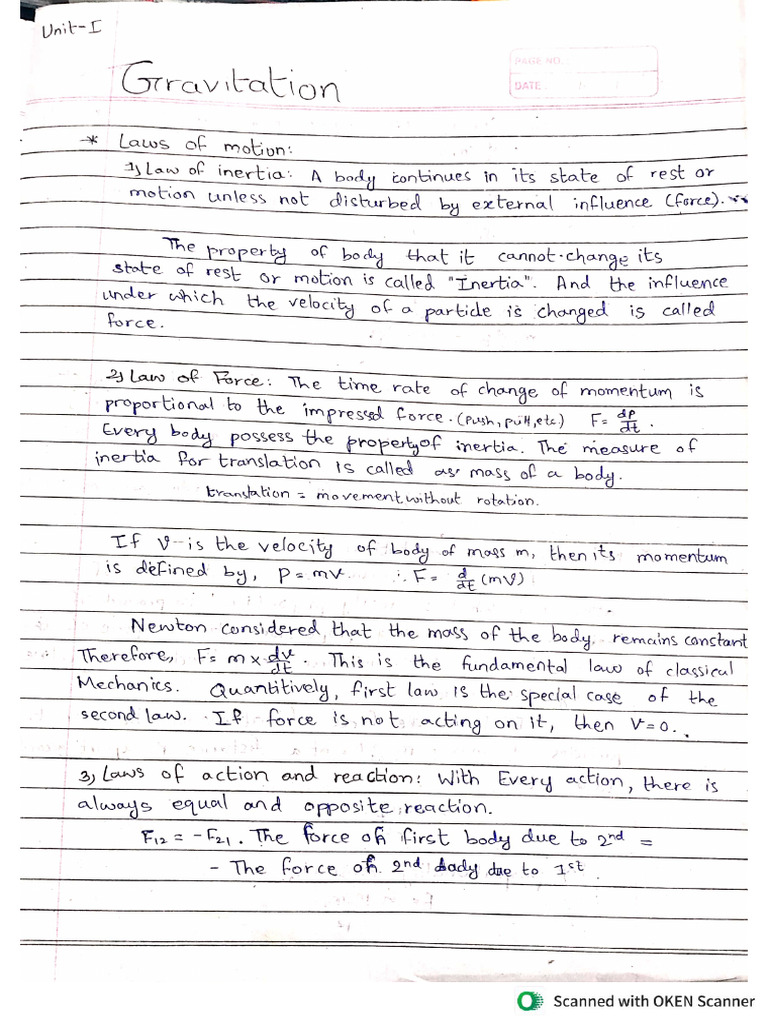 First Year Physics Notes | PDF