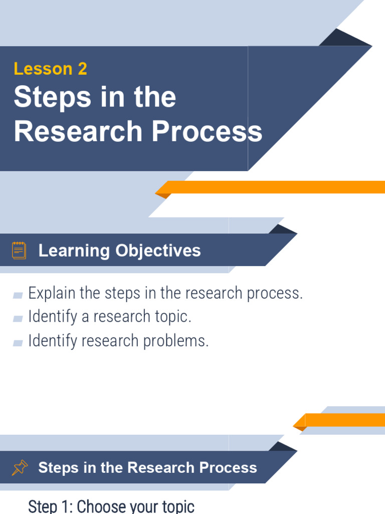 Lesson 2 Steps in The Research Process | PDF | Scientific Method ...