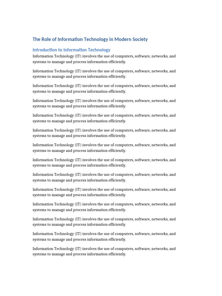 Document 2 Information Technology | PDF | Computer Hardware | Software