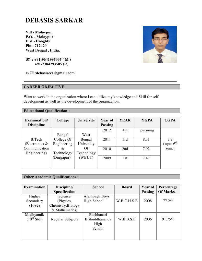 Debasis Own CV | PDF