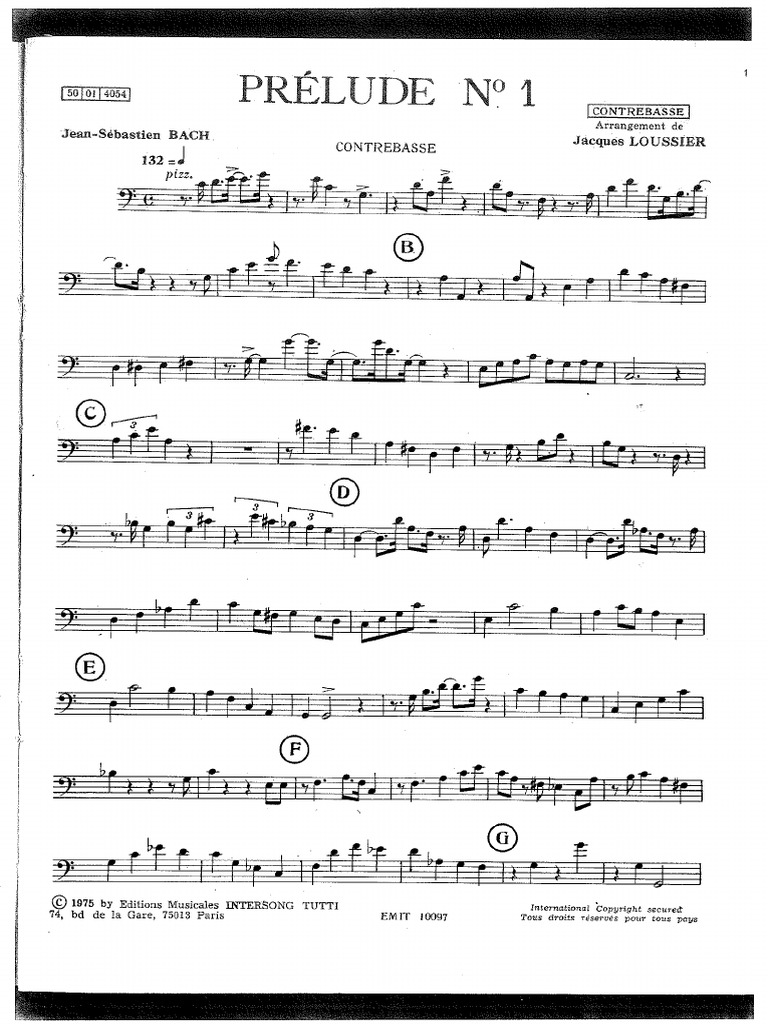 Jacques Loussier Plays Bach - Contrabajo | PDF
