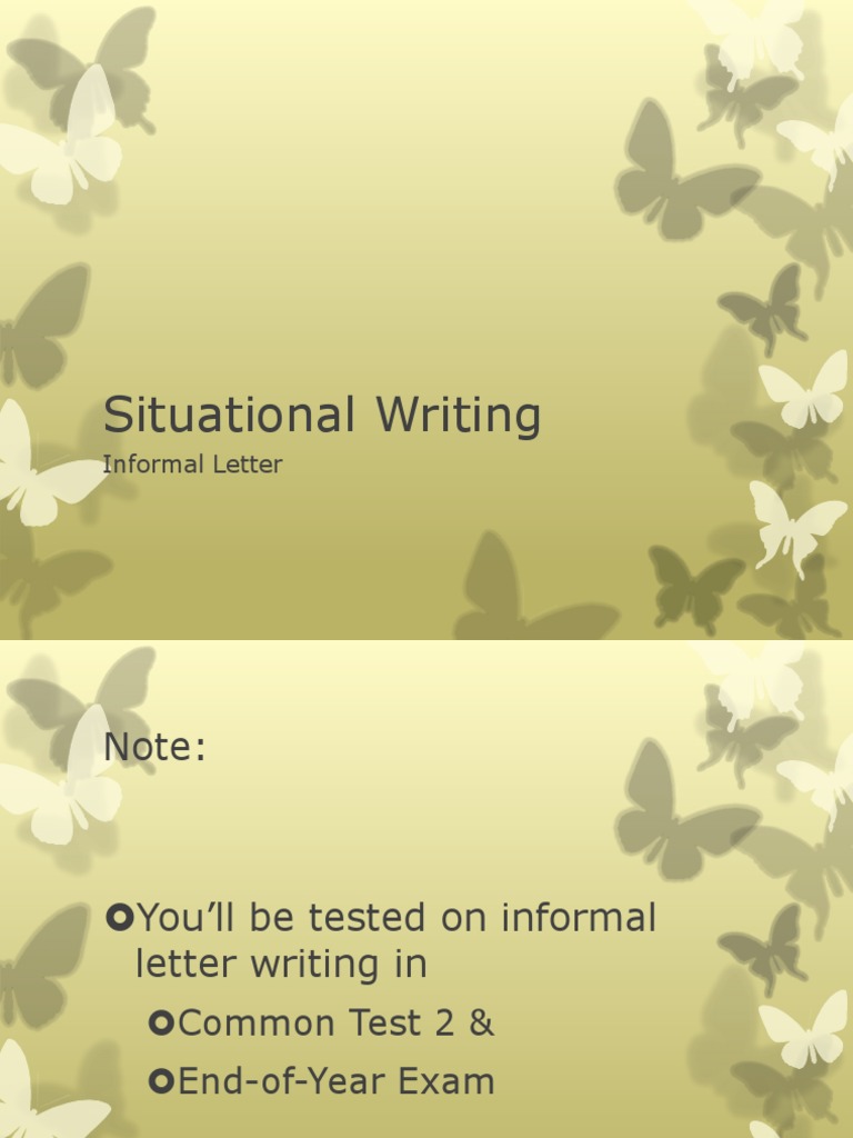 Sec 1 Informal Letter 2012 | PDF | Test (Assessment)