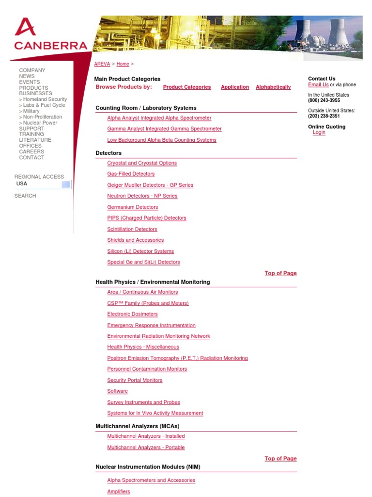 Canberra | PDF | Forms Of Energy | Nuclear Chemistry