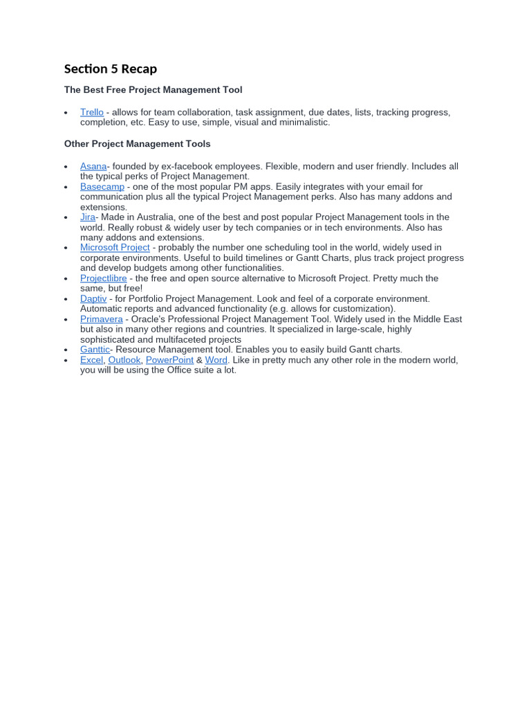 Section 5 Recap | PDF