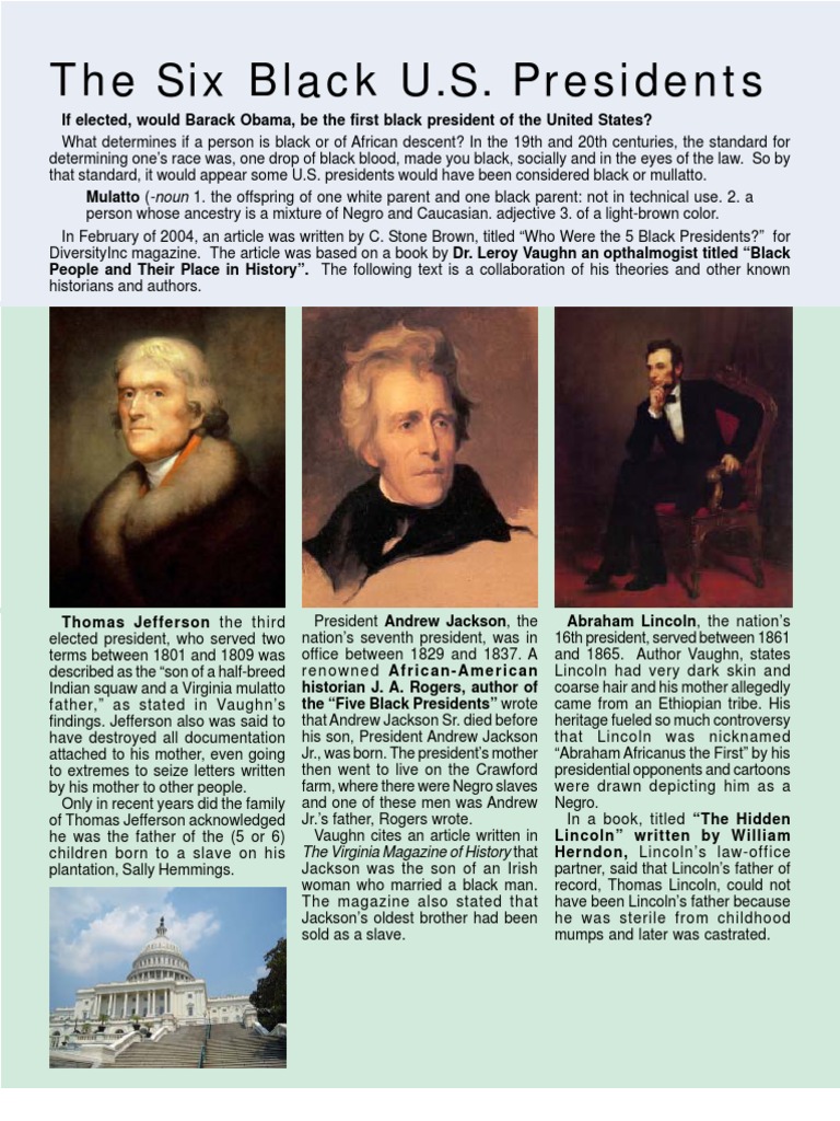 Black Presidents | PDF | Mulatto | Black People