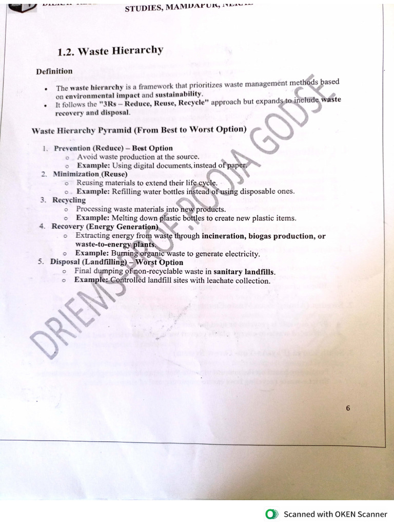 Waste Hierarchy & Rules | PDF