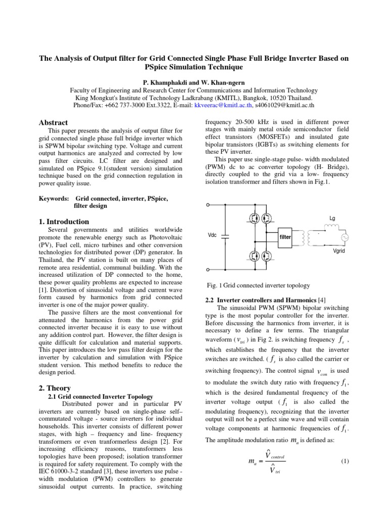 Filter Design | PDF | Power Inverter | Electronic Filter