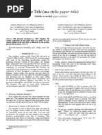 AIP Sample Paper | PDF | Microsoft Word | Page Layout