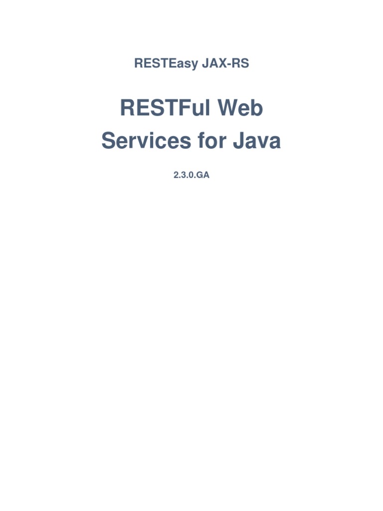 RESTEasy Reference Guide | PDF | Application Programming Interface | Parameter (Computer ...