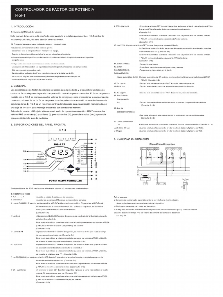 Manual RG-12T ESP | PDF