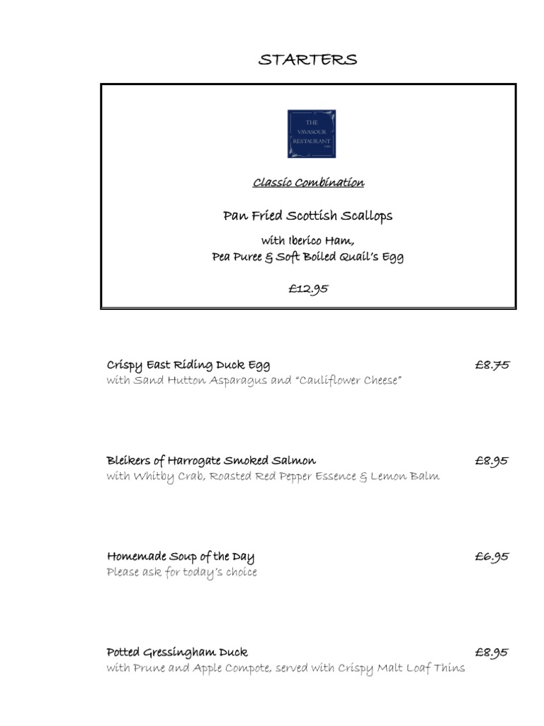 Vav As Our Restaurant June 2012 Menu | PDF | Steak | Sauce