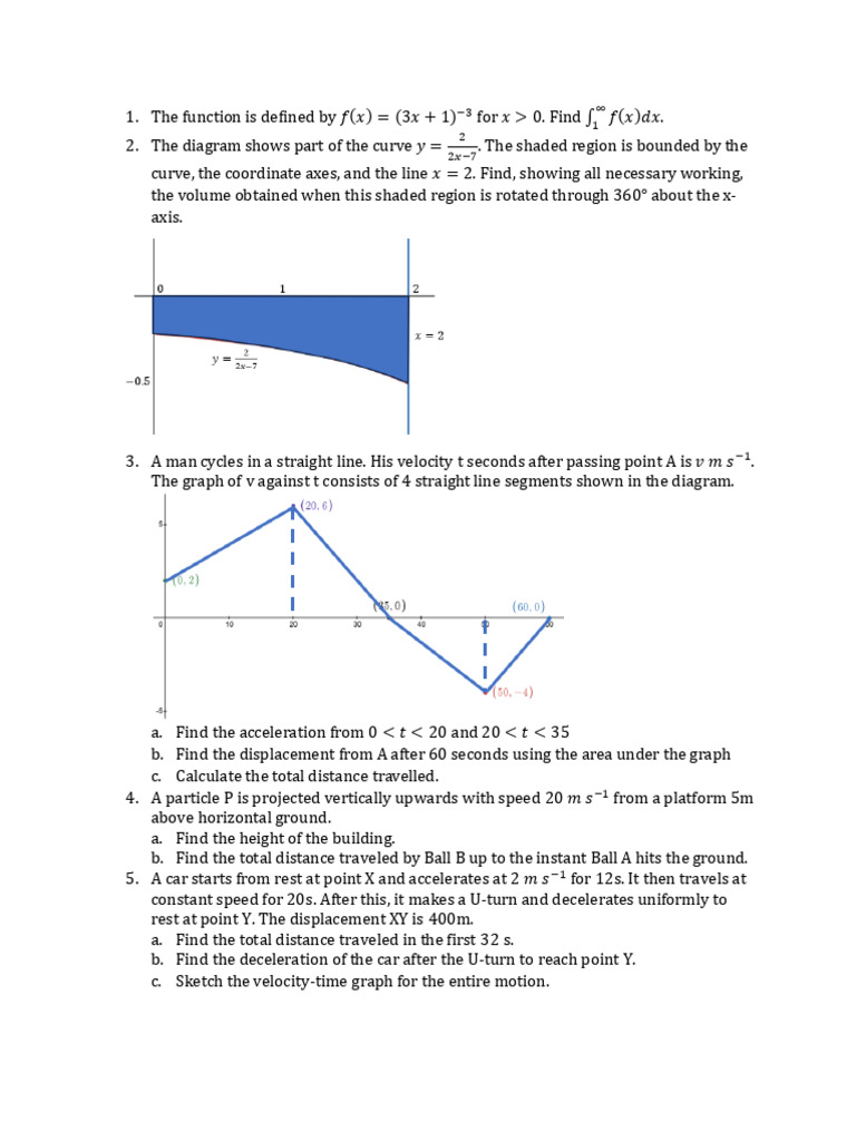 PracticeProblems SUVAT Integration | PDF