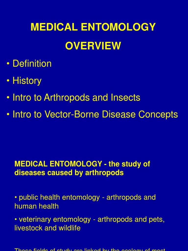 Medical Entomology Overview and Concepts | PDF | Vector (Epidemiology ...