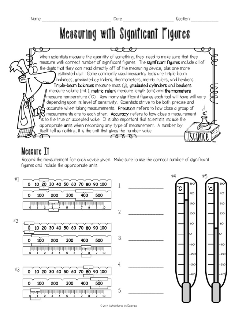 Measuring With Significant Figures: Measure It | PDF | Measurement ...