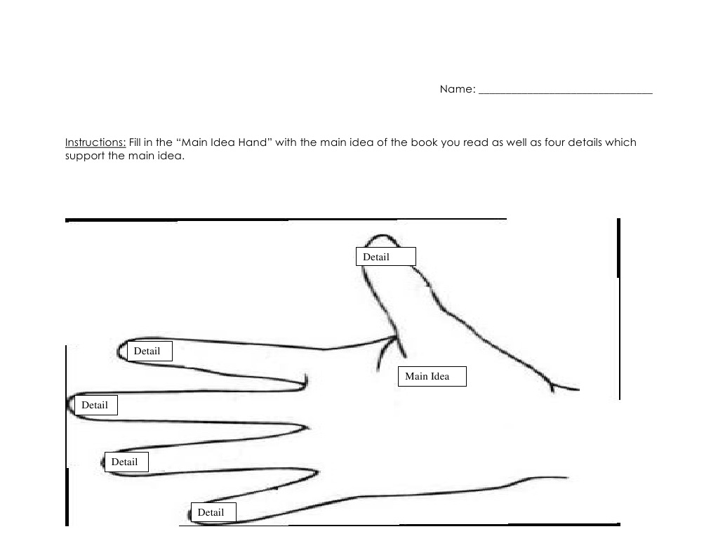 Main Idea Handout Template | PDF
