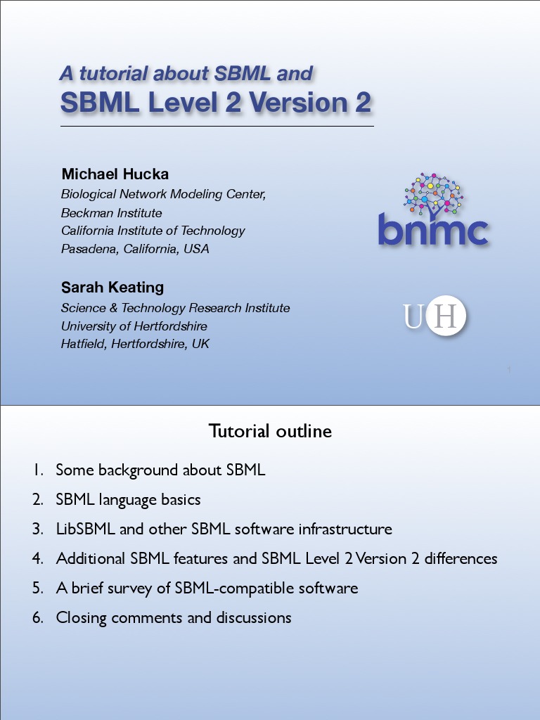 SBML Tutorial | PDF | Stoichiometry | Matlab