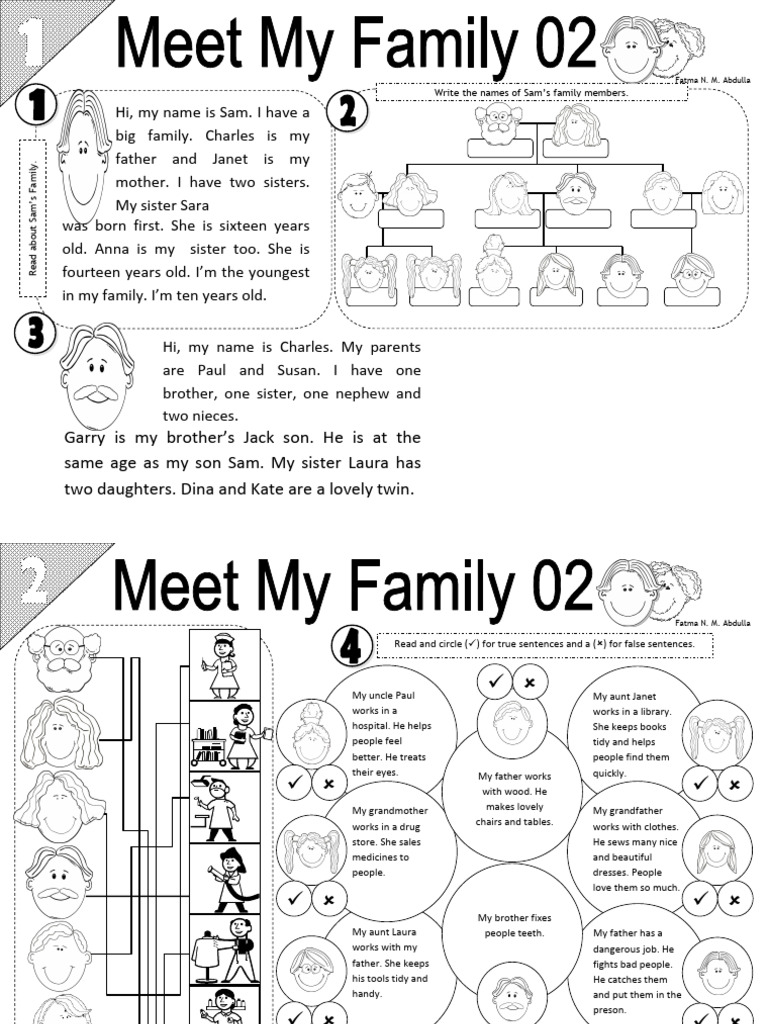 Meet My Family 02 Fun Activities Games 667 | PDF