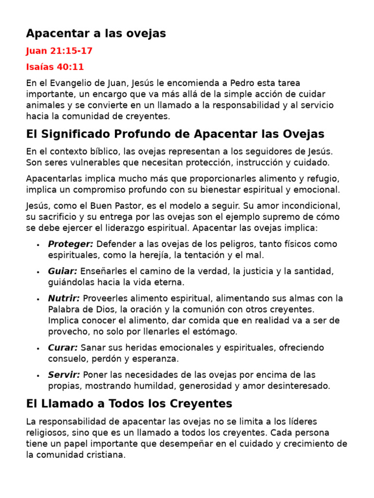 Apacentar a Las Ovejas | PDF | Amor | Perdón