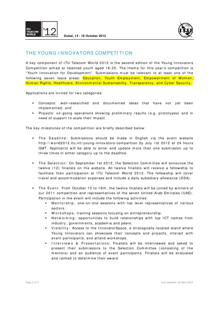 Competition Detailed Overview | PDF | Mentorship | Business