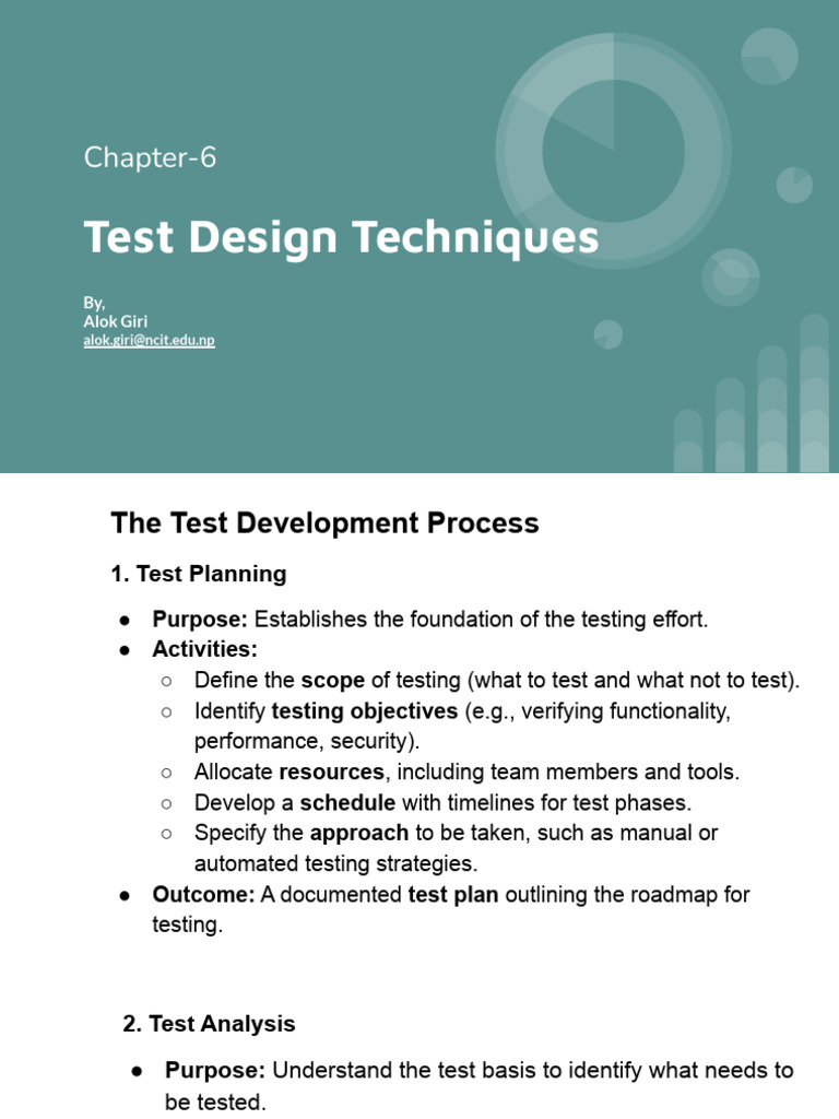 Chapter 6 - Test Design Techniques | PDF | Software Testing | Use Case